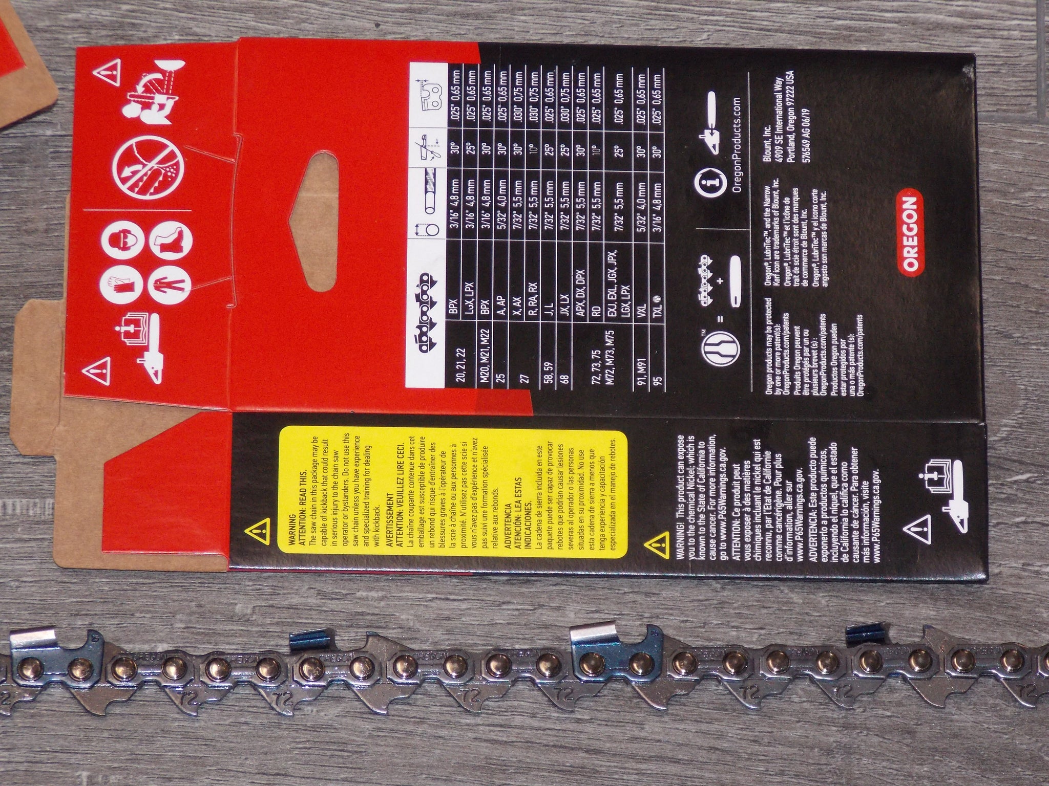 72APX069G Full-Skip Tooth Semi-Chisel, 18-Inch saw chain loop ...